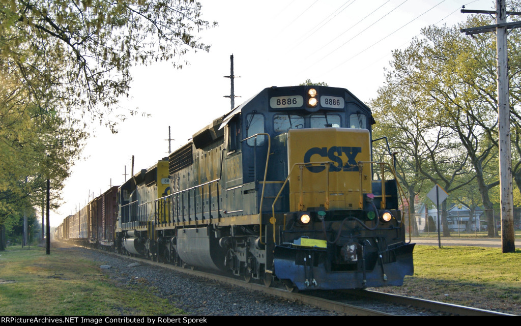 CSX 8886, SD45 Carbody, Leads CSAO WPCA-11